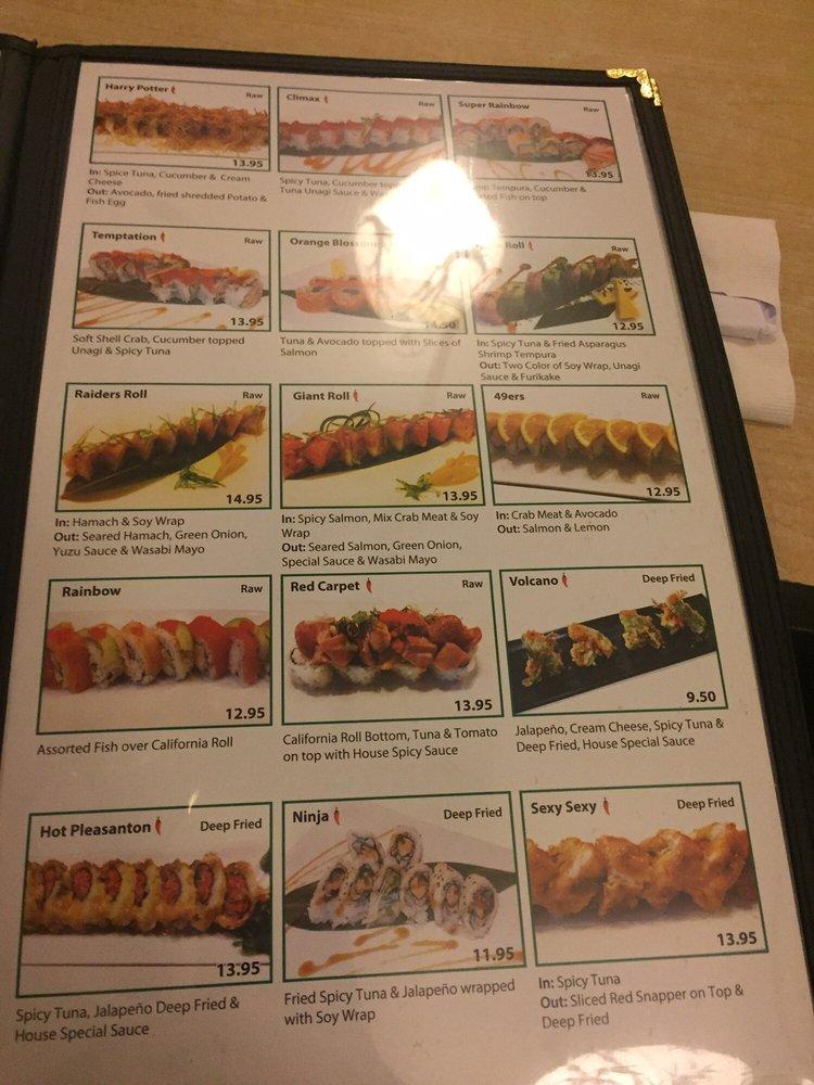 Menu at Ume Sushi Japanese Restaurant, Pleasanton