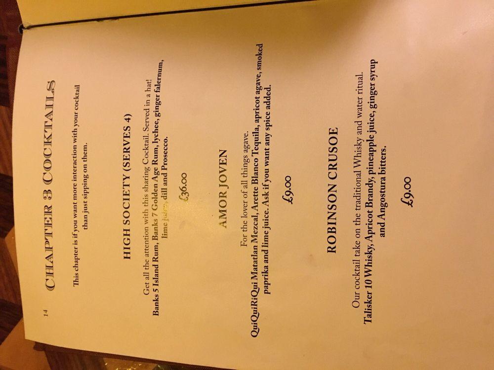 Menu at Panda & Sons pub & bar, Edinburgh
