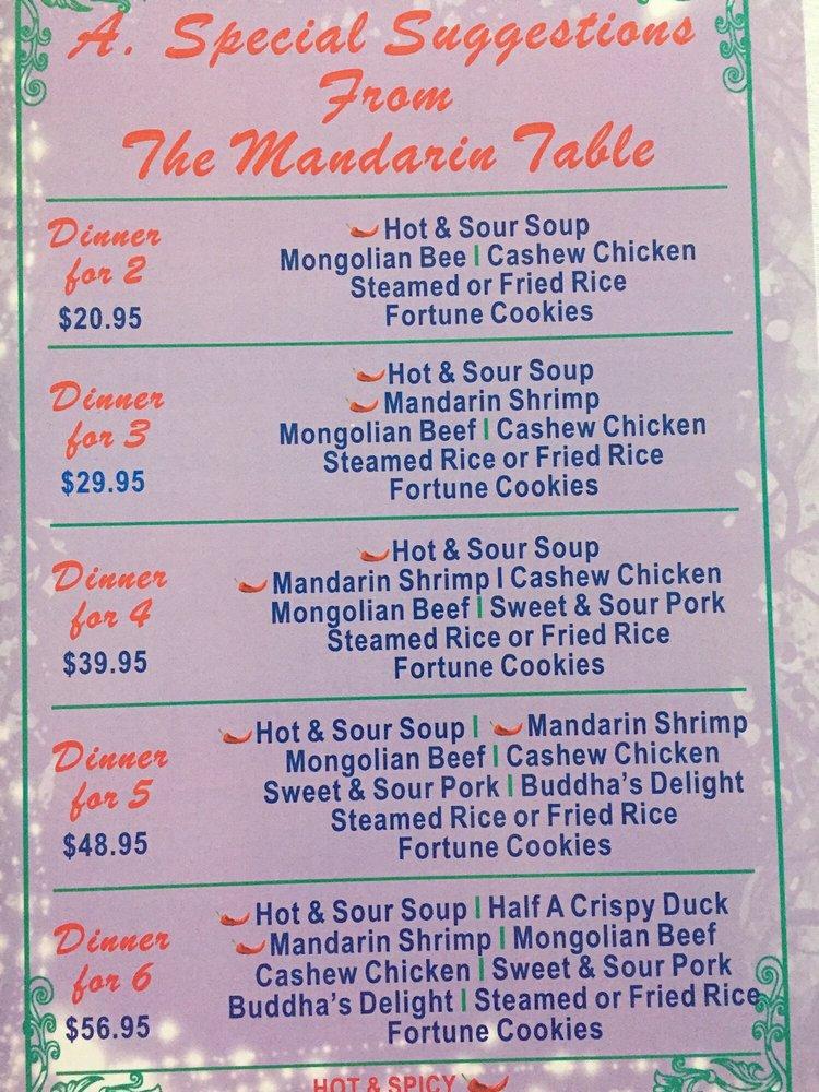 Menu at Rising Dragon Chinese Restaurant, San Diego