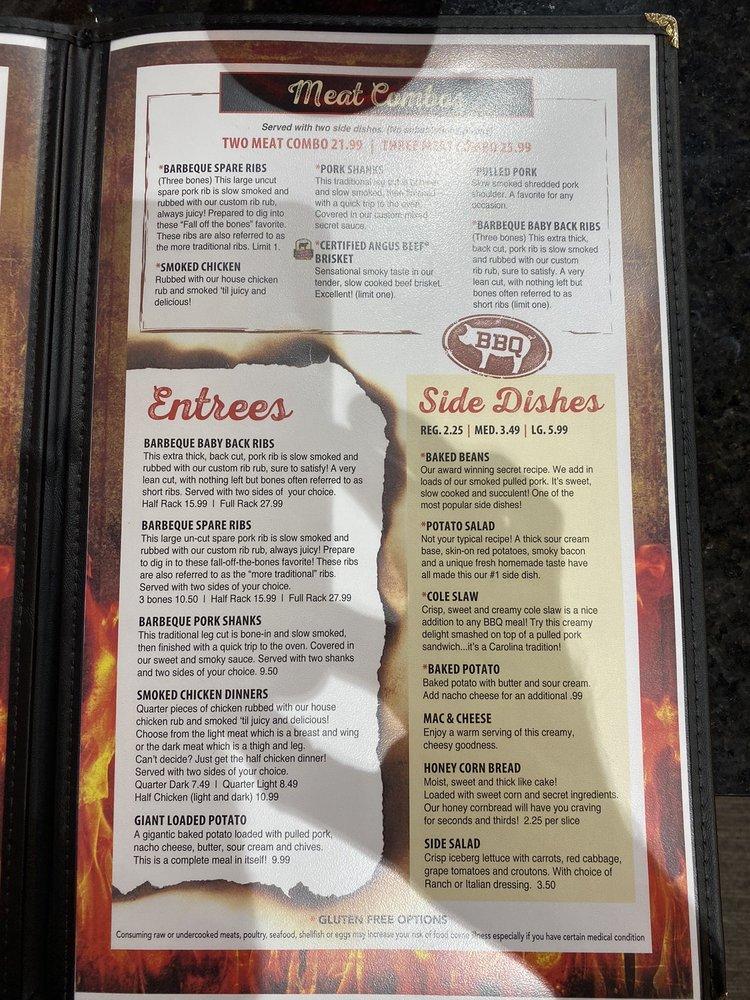 Menu at Boxer Barbeque, Council Bluffs, 513 S Main St