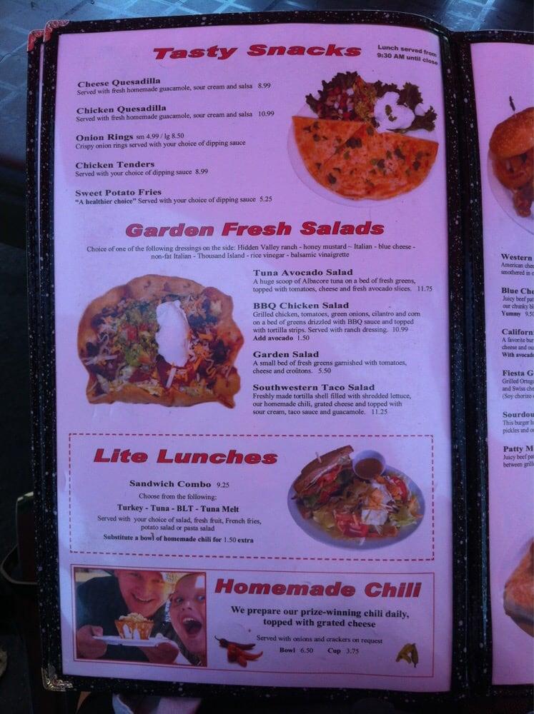 Menu at Park Bench Cafe, Huntington Beach