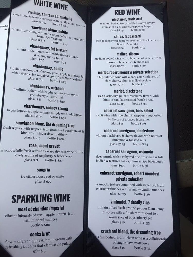 Menu at Rocky River Brewing Co pizzeria, Rocky River