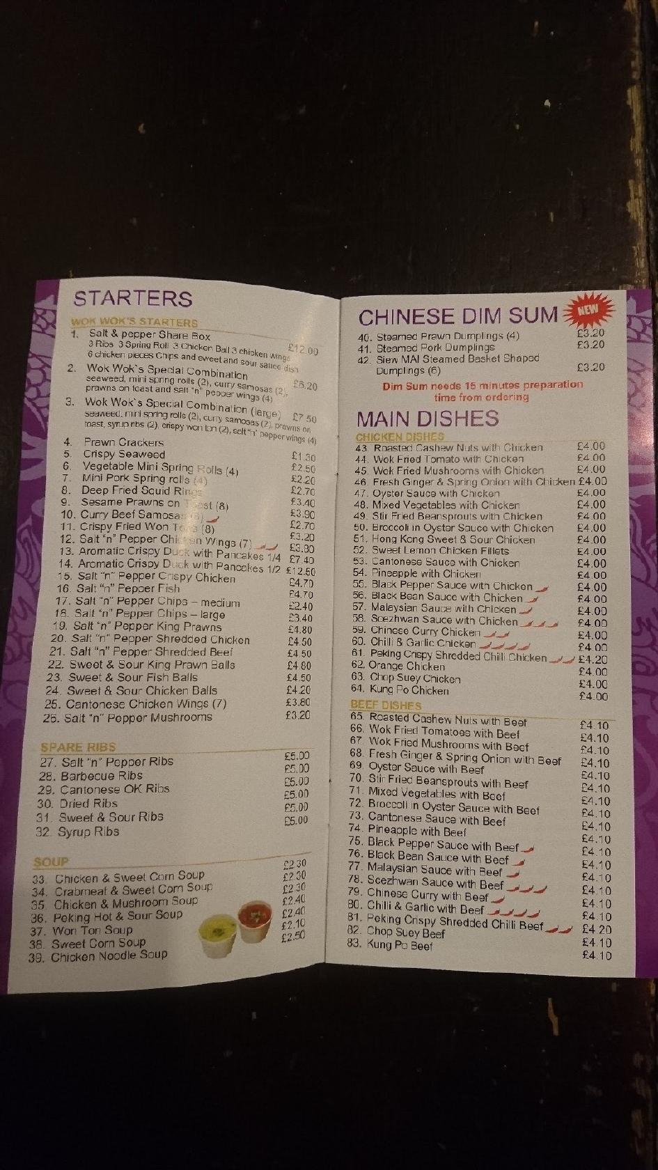 Menu at York Street Chippy fast food, Accrington
