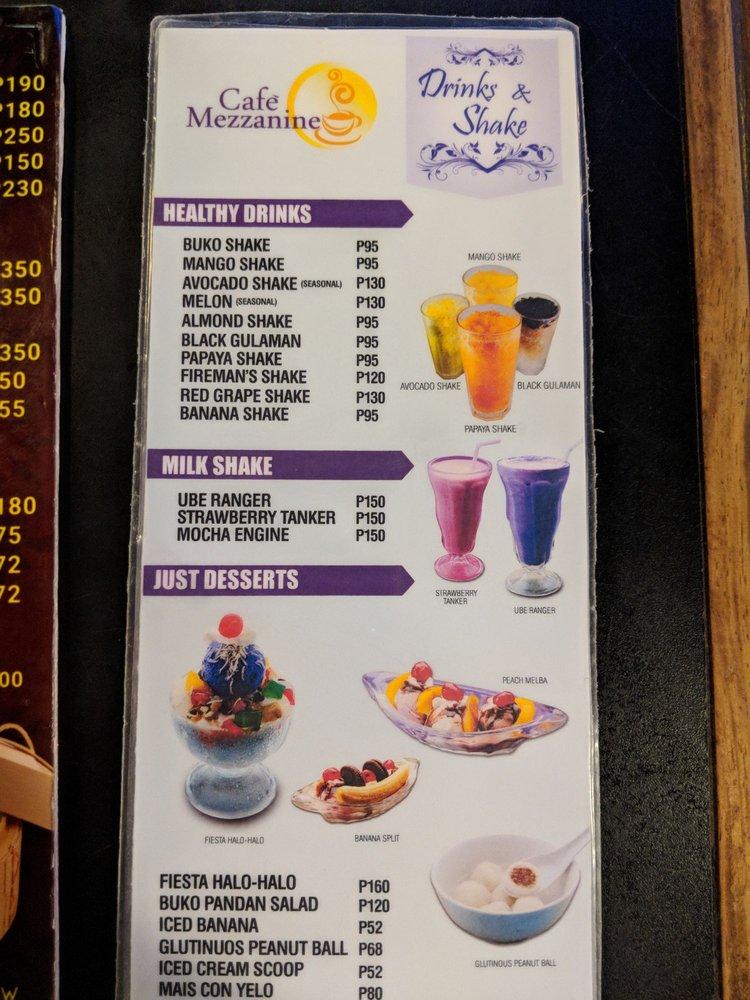 Menu at Café Mezzanine cafe, Manila, 650 Ongpin St