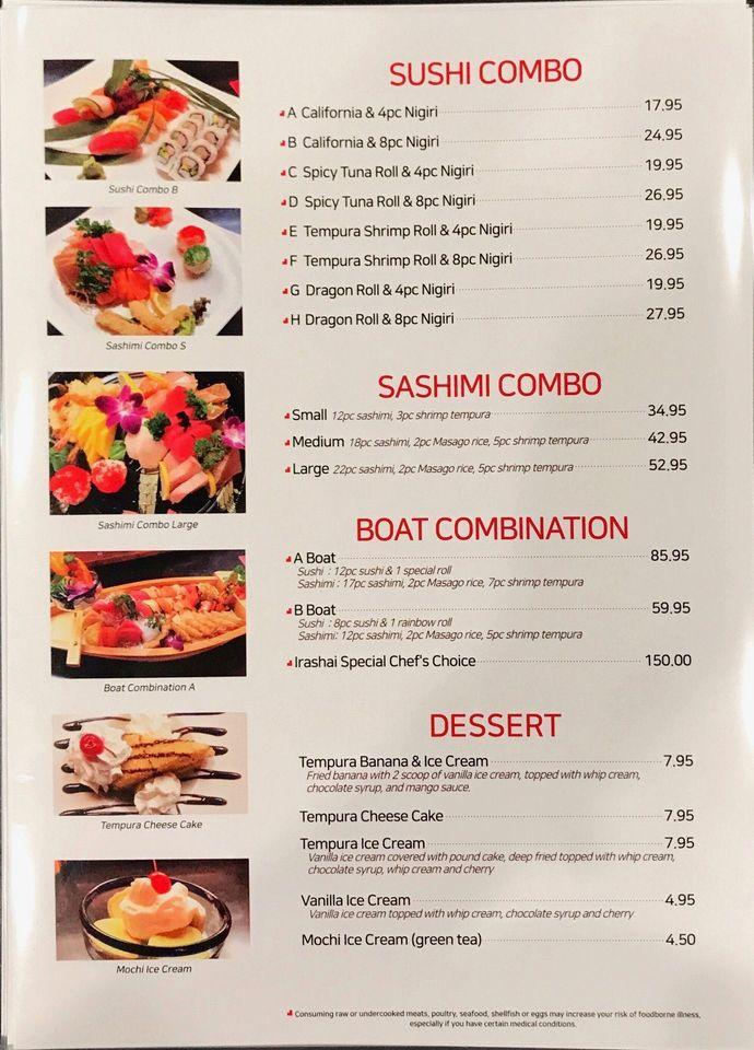 Menu at SUSHI KANPAI RESTAURANT, Fairbanks, S Cushman St