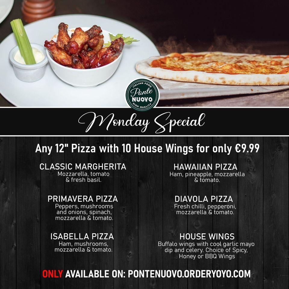 Menu at Ponte Nuovo Italian Restaurant Newbridge, Newbridge
