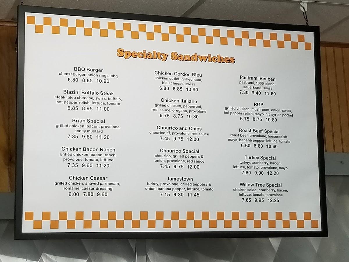 Menu at Riccotti's Sandwich Shop fast food, Bristol