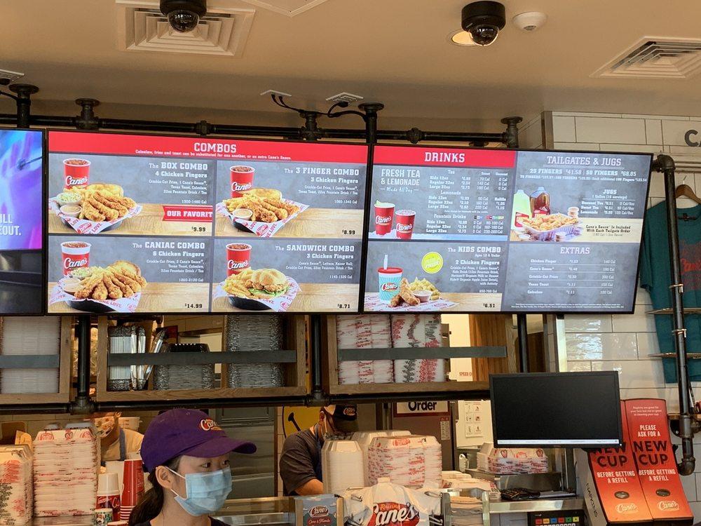 Menu at Raising Cane's Chicken Fingers fast food, Honolulu, 333 Keahole St
