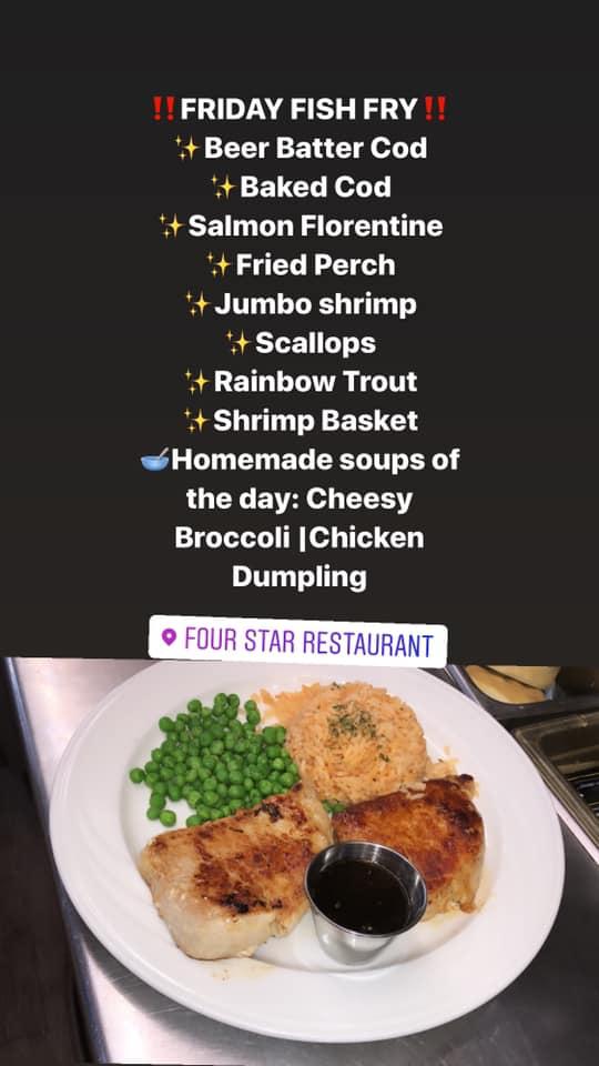 Menu at Four Star Restaurant, Baraboo, 8th St