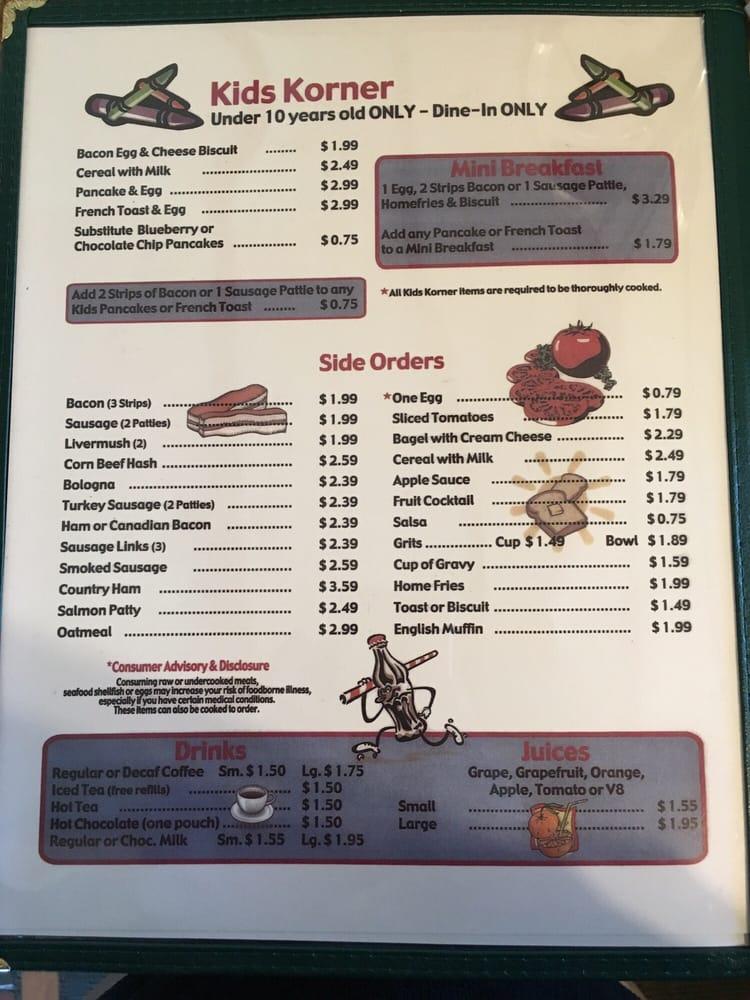 Menu at Tryon House Restaurant, Charlotte, 130 Eastway Dr