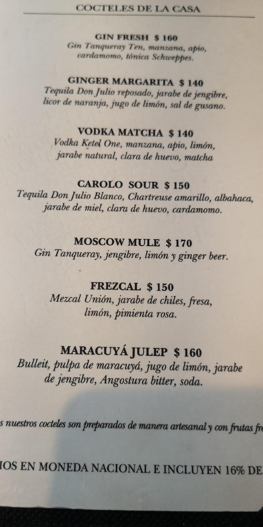 Carta del restaurante Carolo Plaza Carso, Ciudad del México, C. Lago ...