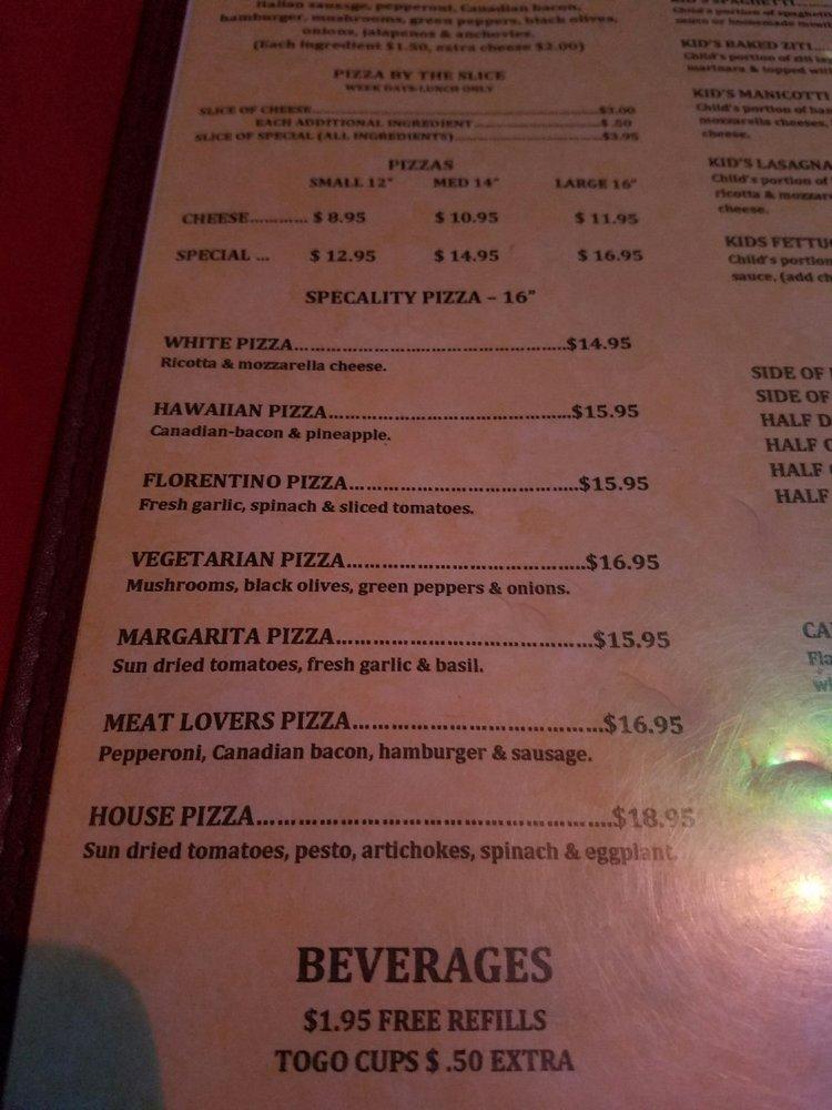 Menu at Prespa's Italian Restaurant 1, Arlington, W Arkansas Ln