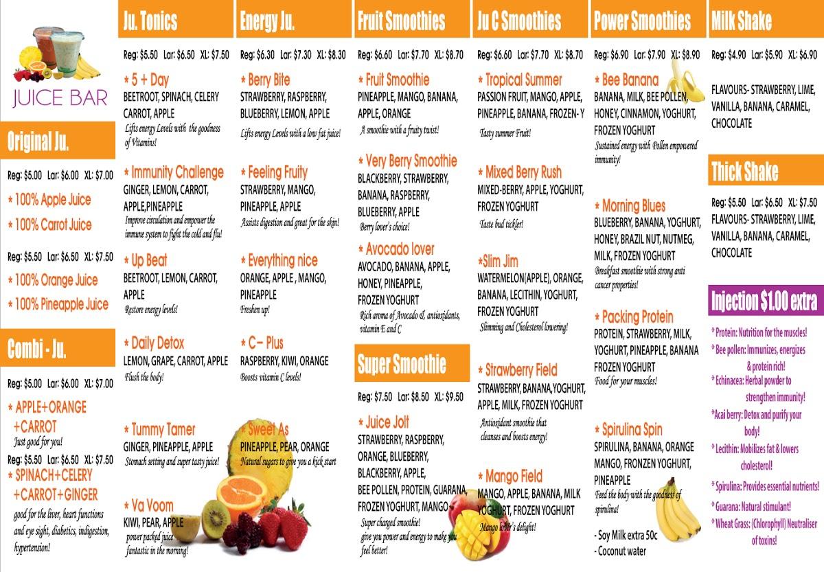 Menu at Juice bar & superette, Auckland, Shop6/56 Hurstmere Rd