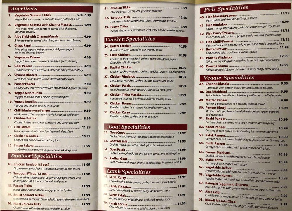 Menu at Tandoori Flare restaurant, Surrey, 76 Ave