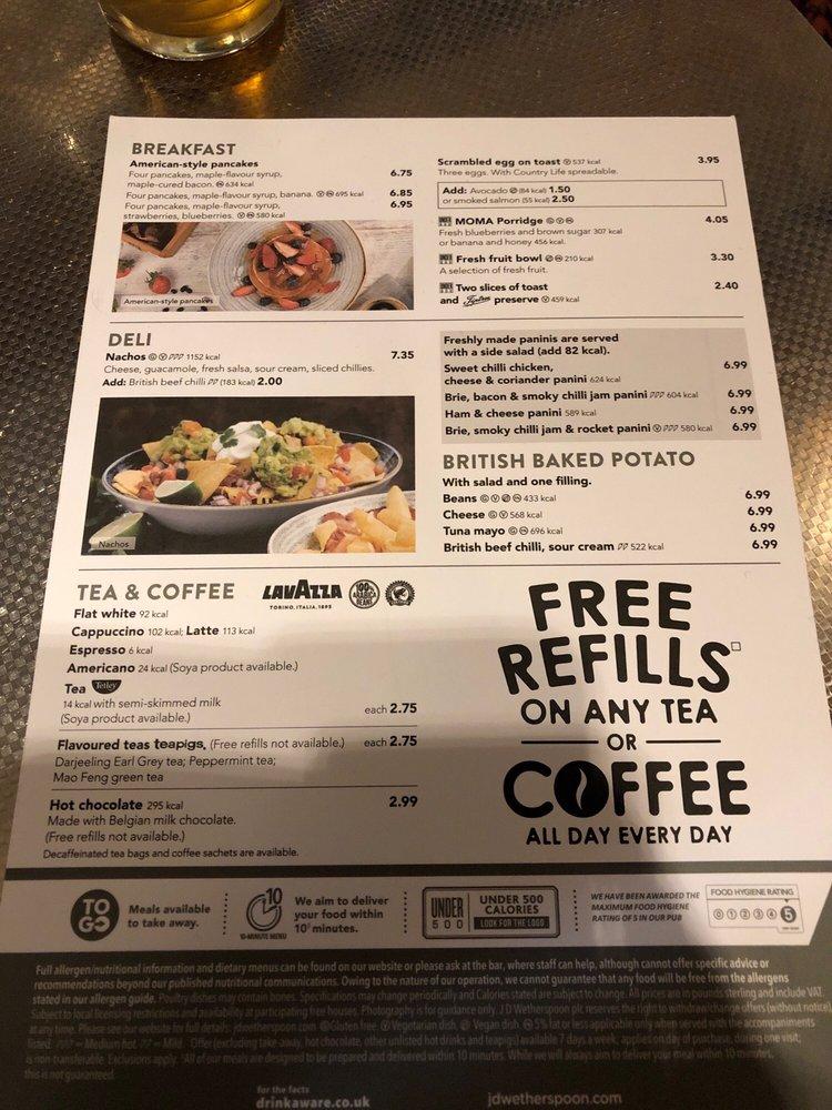 Menu at The Beehive pub & bar, Crawley