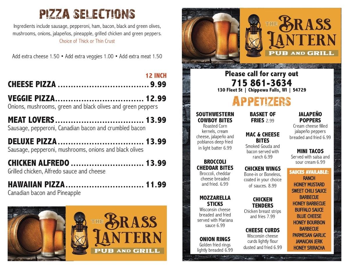 Menu at The Brass Lantern Pub and Grill, Chippewa Falls