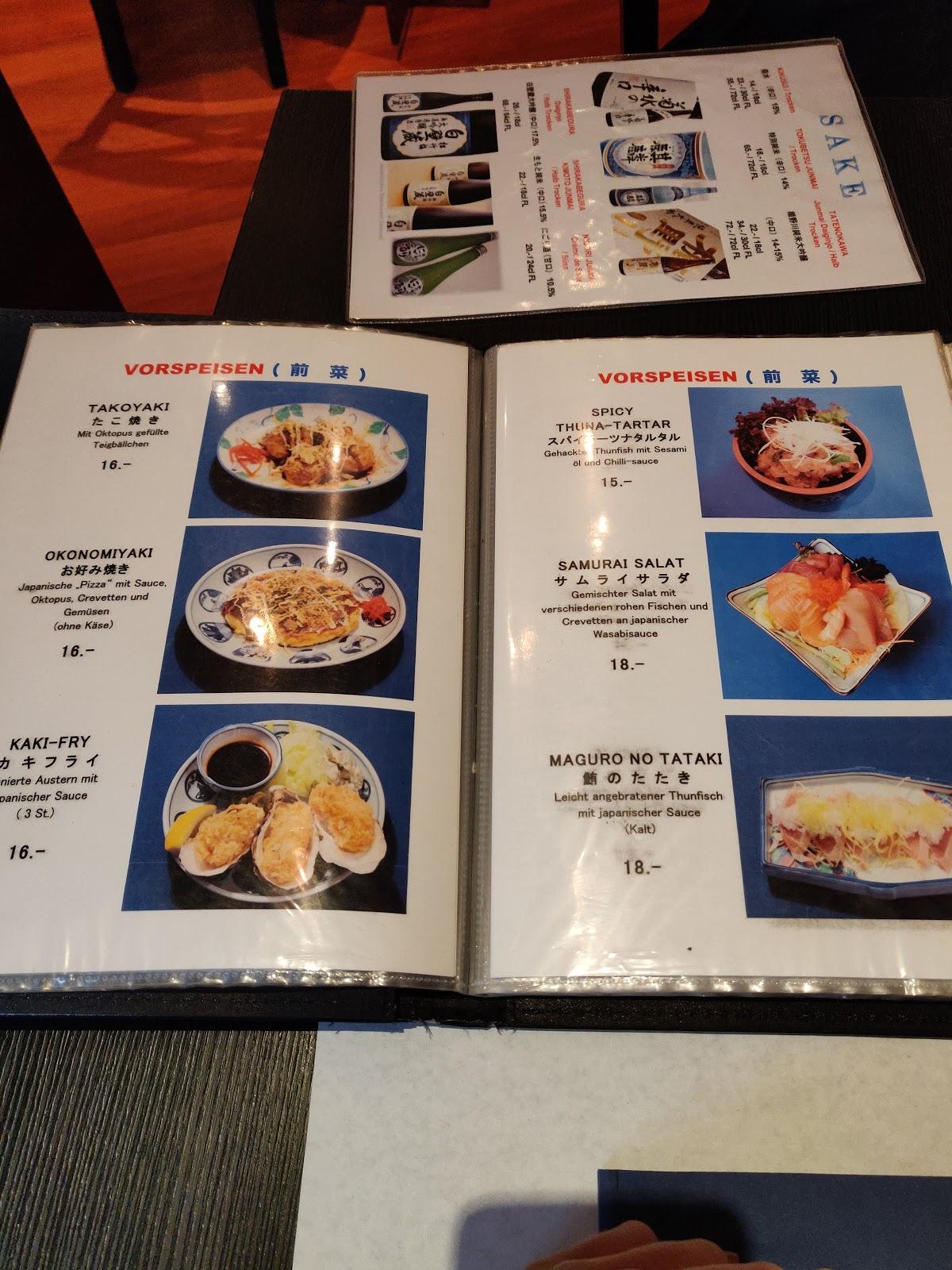 Speisekarte von ICHIZEN, Zürich, Kanzleistrasse 15