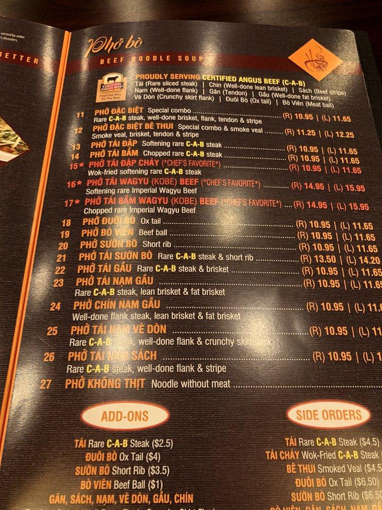 Menu at Pho 90 Degree - Milpitas restaurant, Milpitas