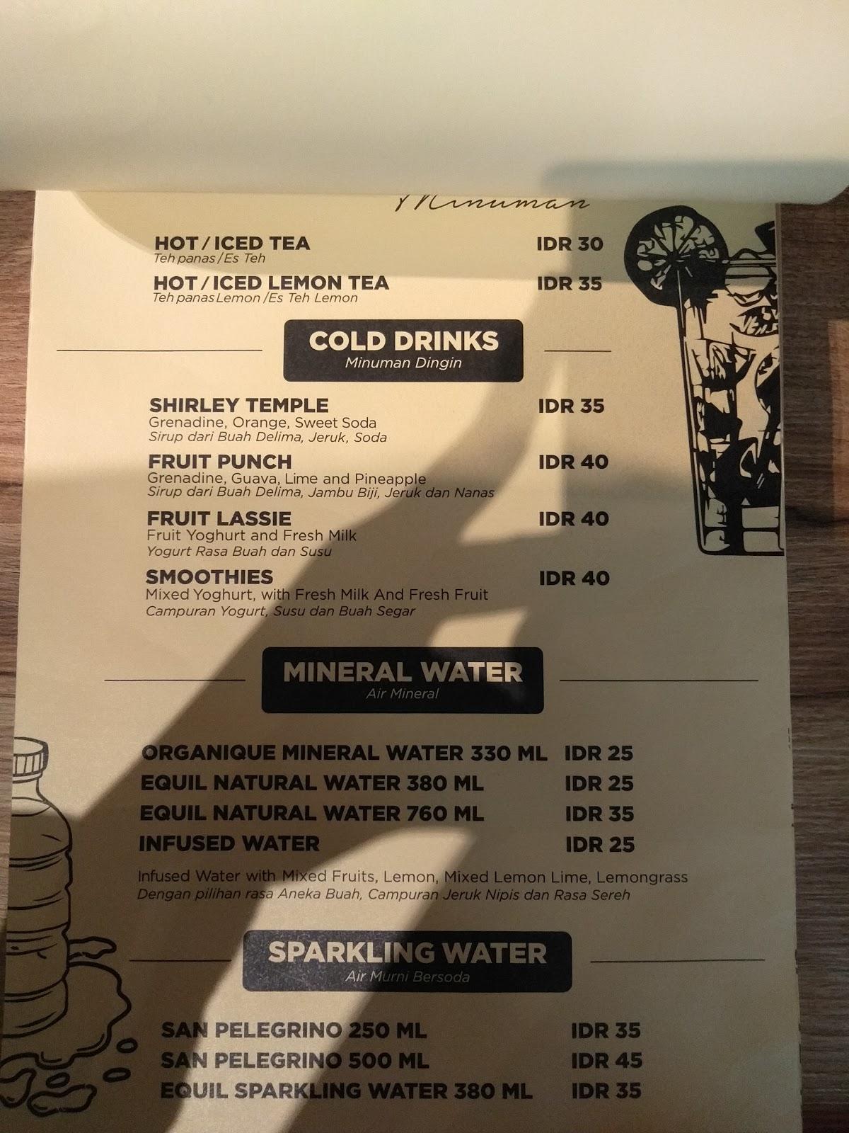 Carta del restaurante Rnb Grill Makassar, Macasar