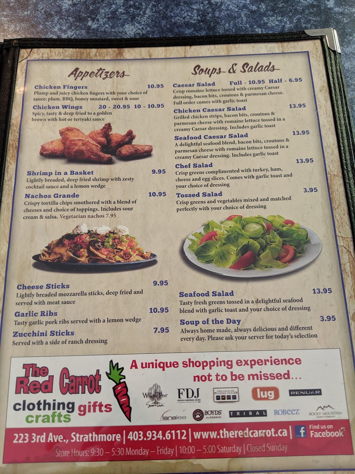Menu at Smiley's Restaurant & Lounge, Strathmore