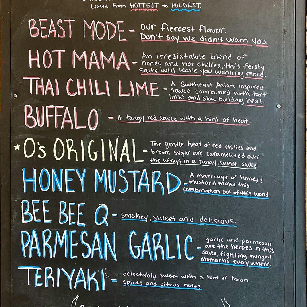 Menu at O! Wing Plus fast food, Overland