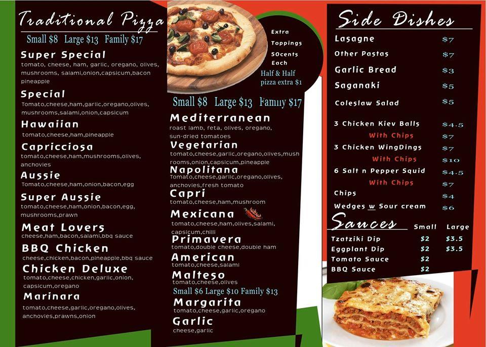 Menu at Premier League Pizza pizzeria, Melton