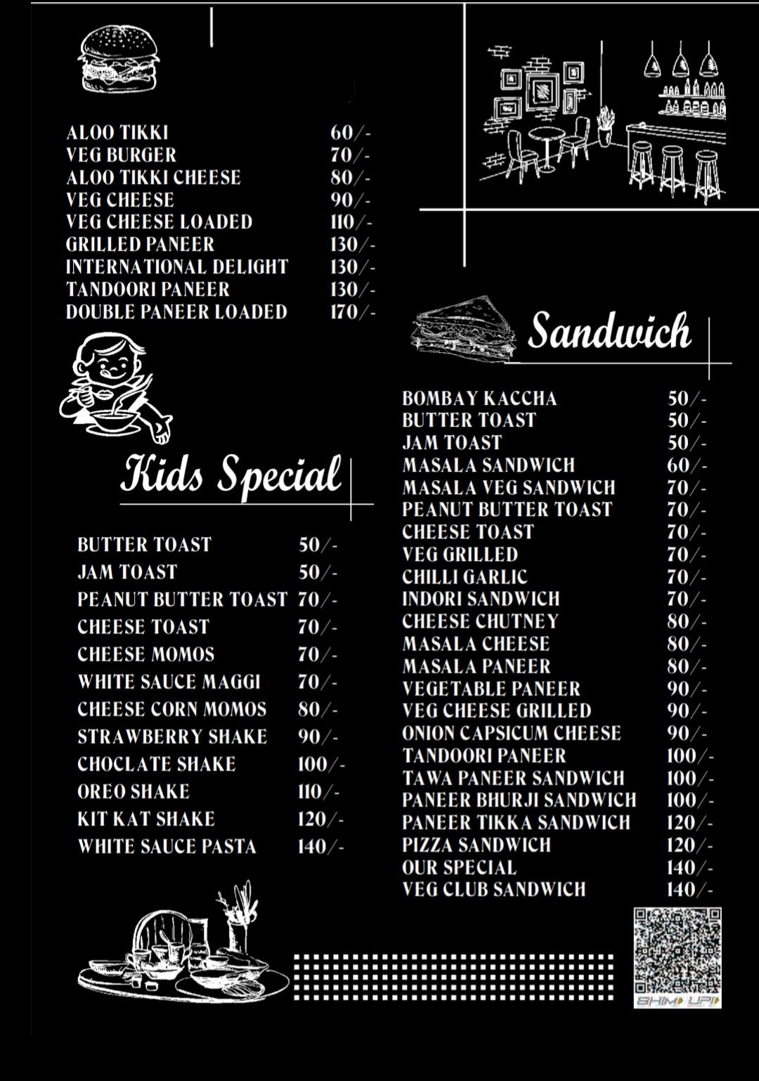 Menu at THE COFFEE LANE, Indore