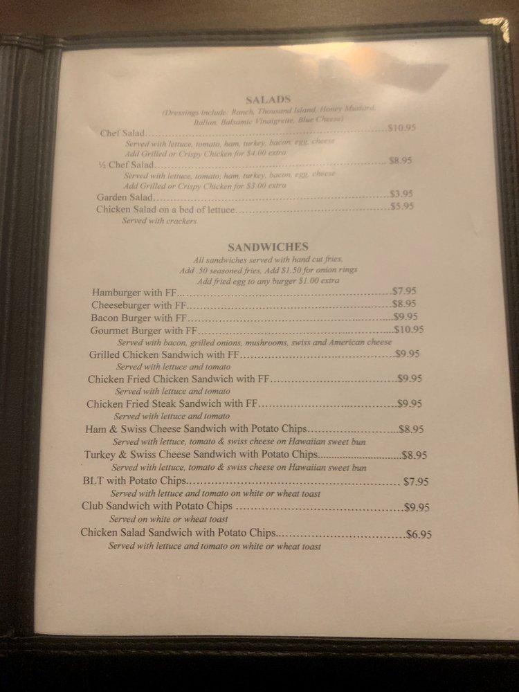 Menu at The County Seat Country Cooking Cafe, Linden