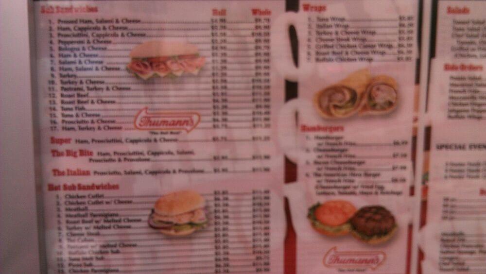 Menu at American Hero Subhouse restaurant, Lyndhurst