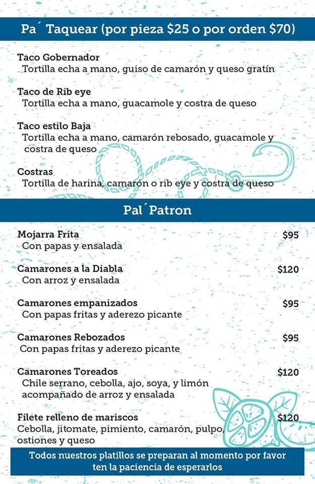 Menu at La Cevichería De Neza restaurant, Ciudad Nezahualcóyotl