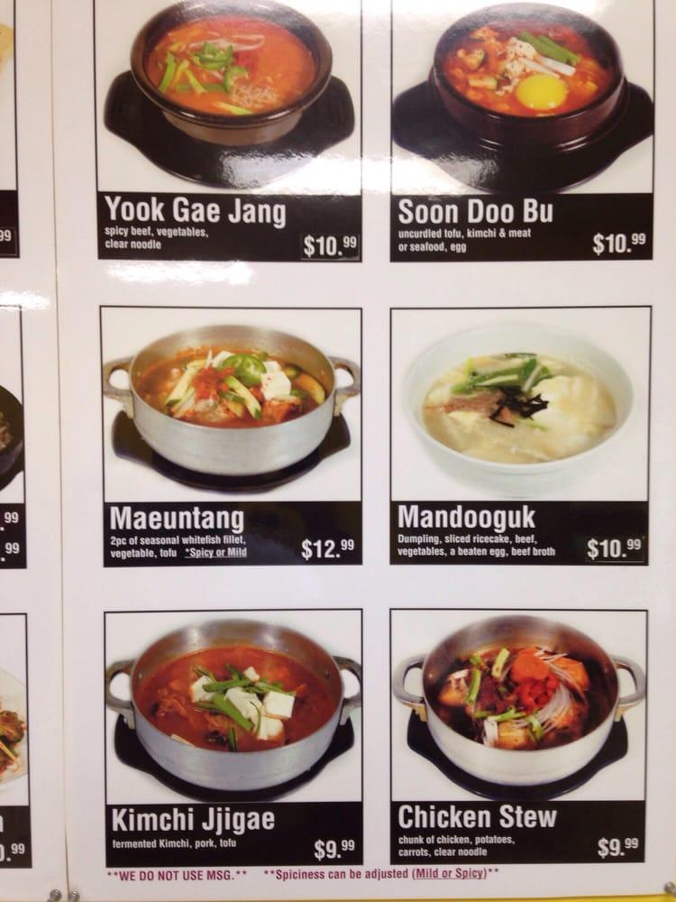 Menu at Kimchi Joy - Korean Restaurant, Aberdeen