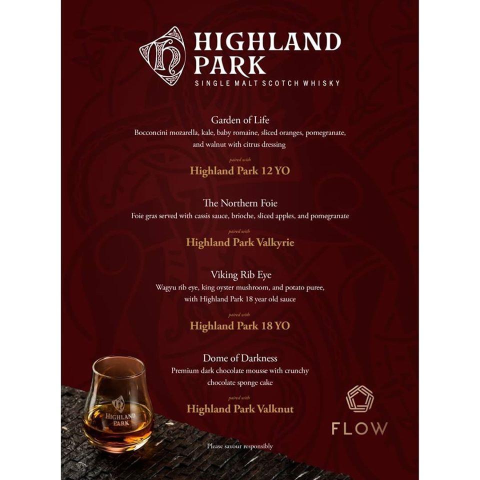 Menu at Flow Jakarta pub & bar, South Jakarta
