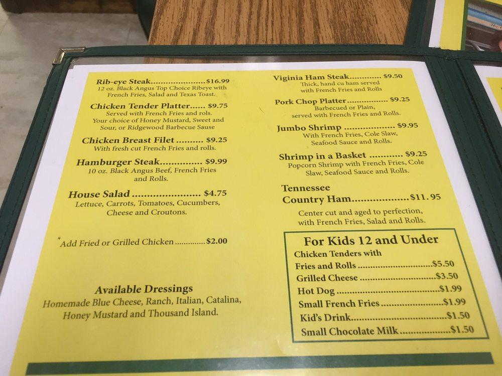Menu at Ridgewood Barbecue, Bluff City
