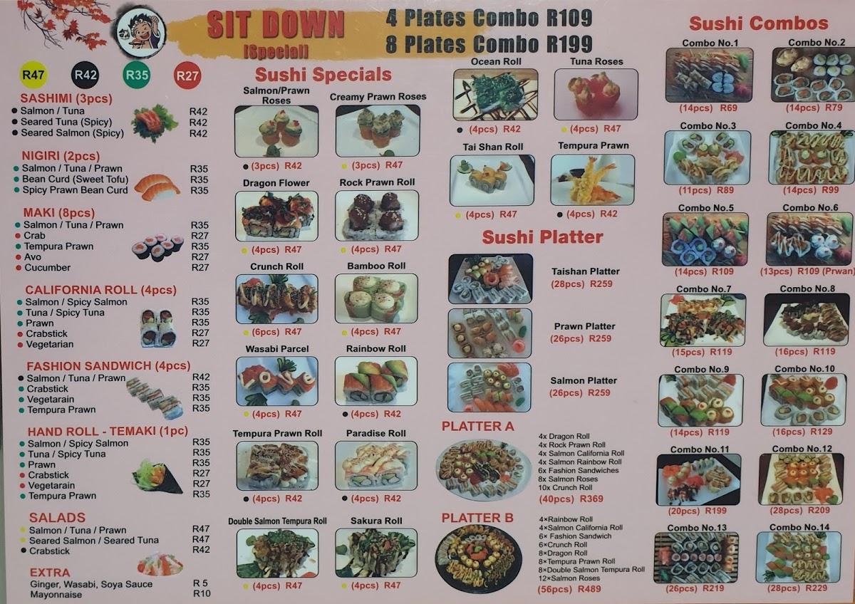 Menu at Taishan restaurant(George Paddagat Centre), George