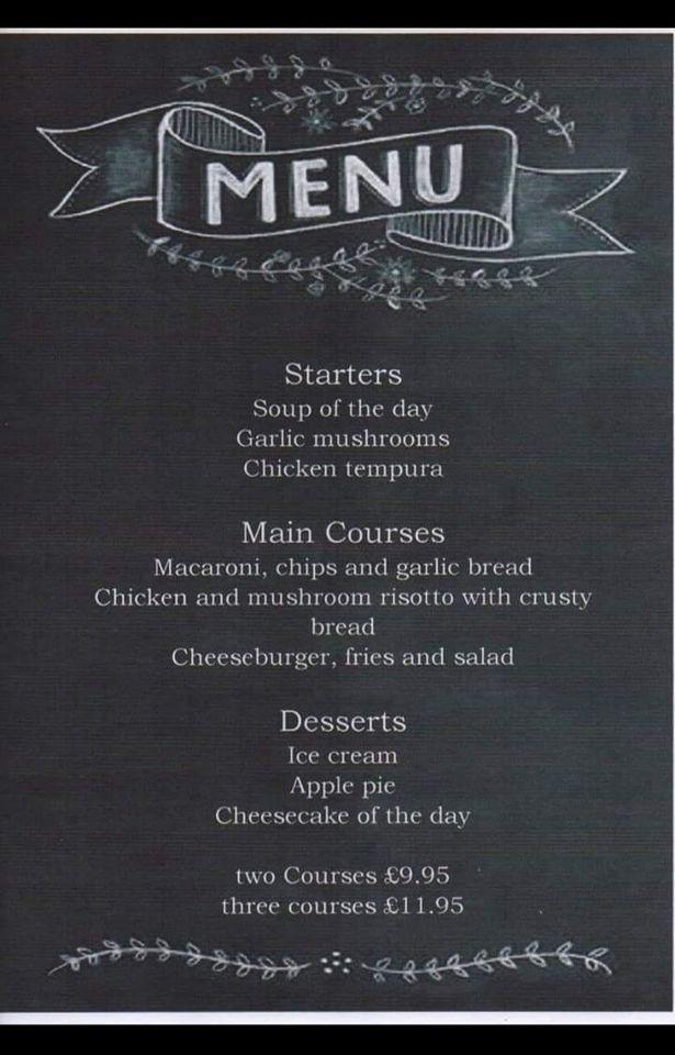 Menu at Pop Inn pub & bar, Stevenston