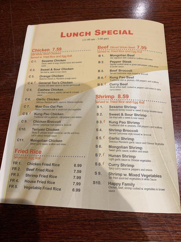 Menu at Magic Wok Calera restaurant, Calera
