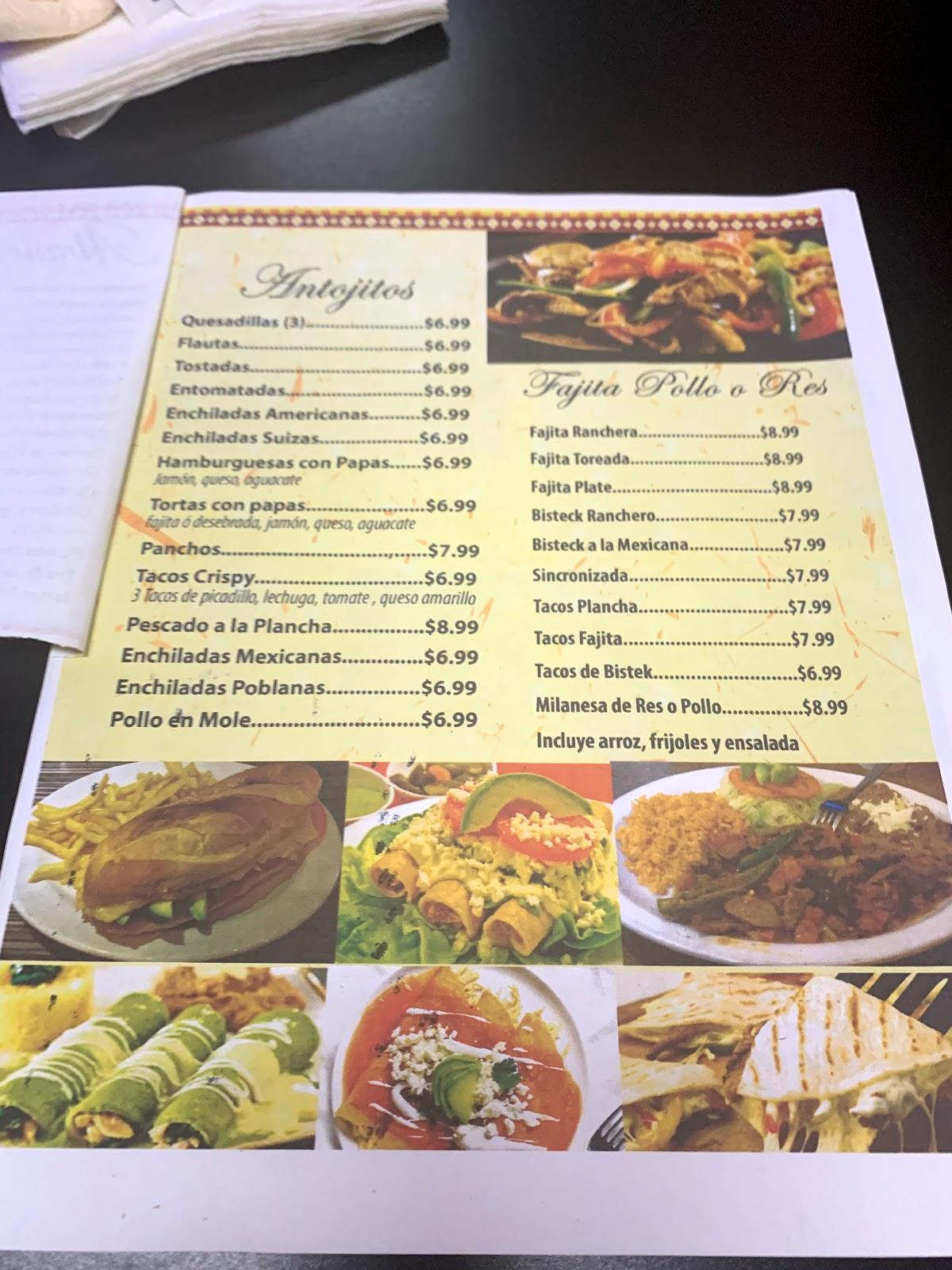 Menu at Rodriguez Mexican Restaurant, McAllen