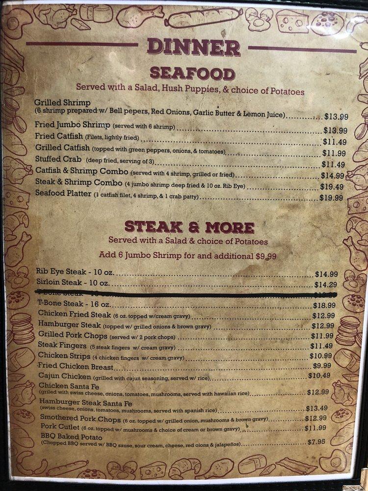Menu at Sealy Truck Stop, Sealy, Interstate 10 Frontage Rd