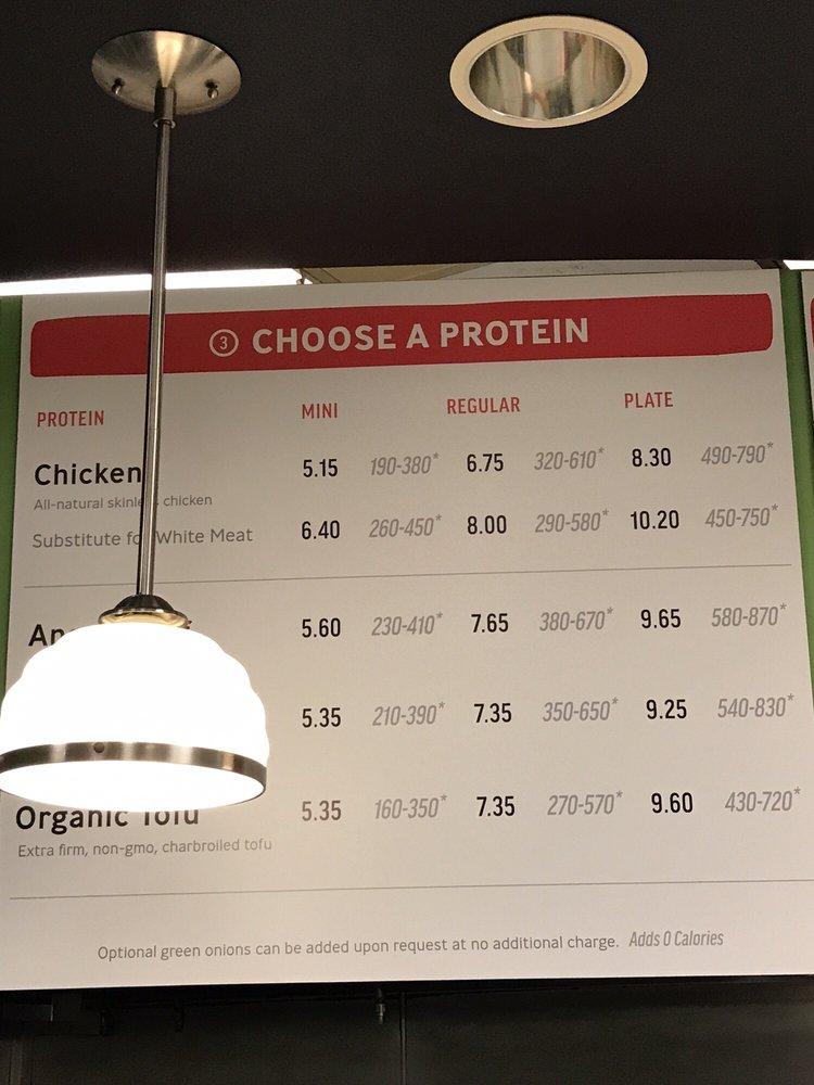 Menu at Flame Broiler restaurant, Huntington Beach, Edinger Ave #103