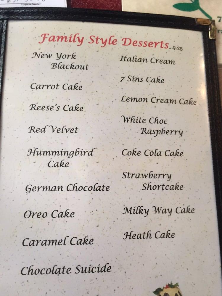Menu at Frank's Family Restaurant, Palmetto