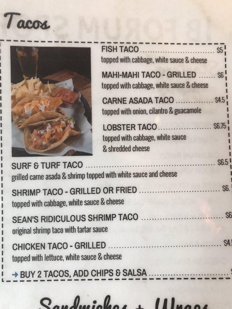 Menu at IB Forum Sports Bar & Grill, Imperial Beach