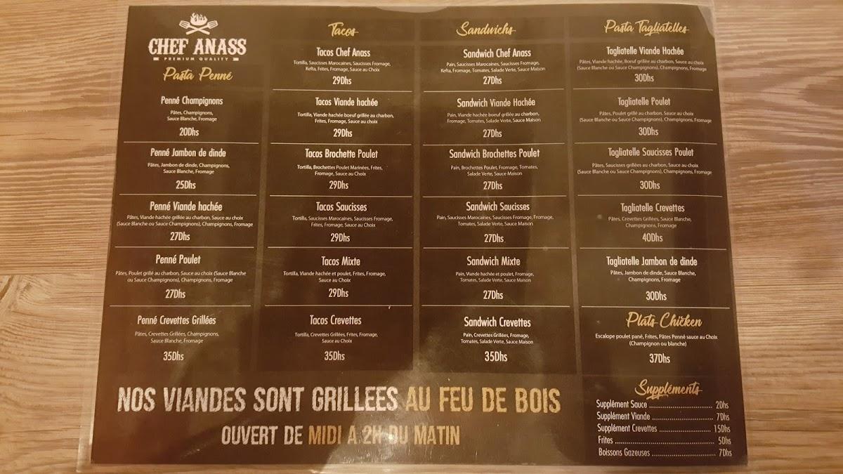 Speisekarte von Chef anass Maarif restaurant, Casablanca