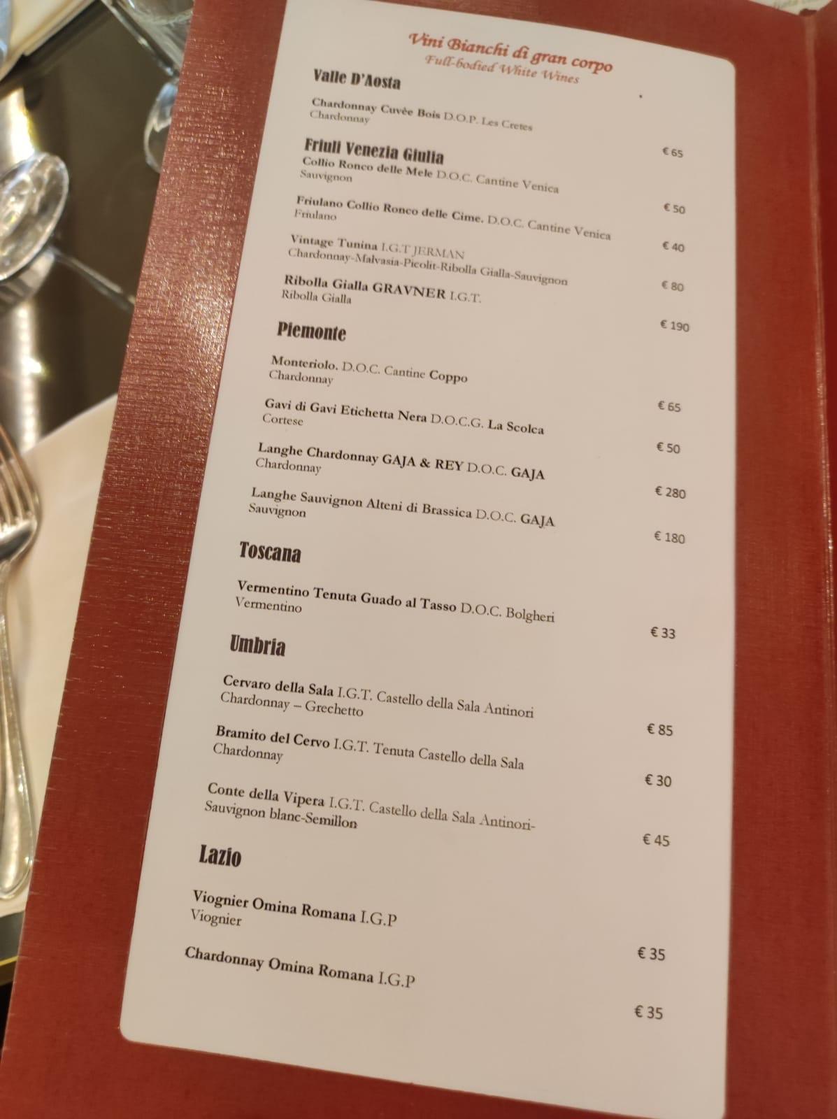 Menu da Maxelâ La Maddalena - Roma ristorante, Roma, Piazza della Maddalena