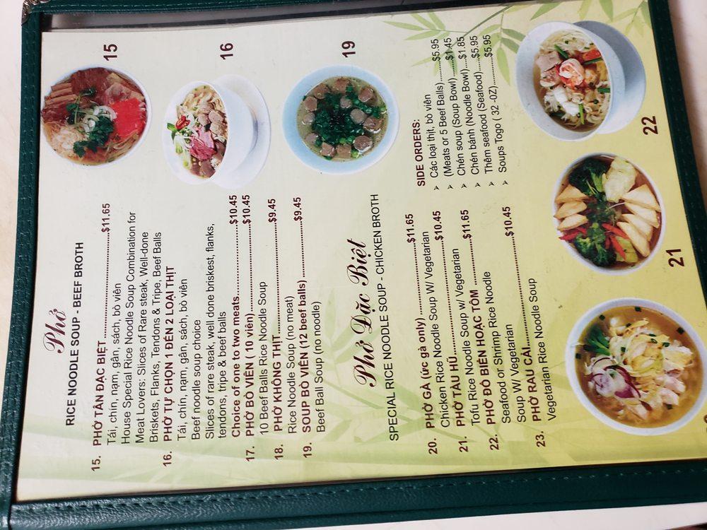 Menu at Pho Tan restaurant, Lakeland, S Combee Rd
