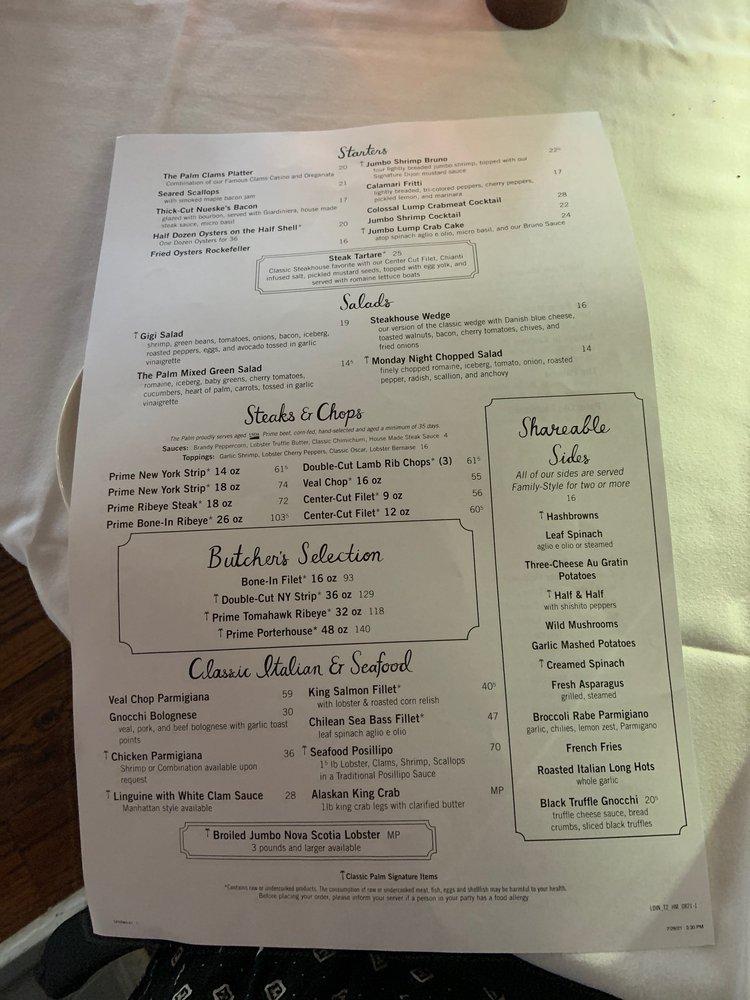 Carta del pub y bar The Palm - East Hampton, East Hampton