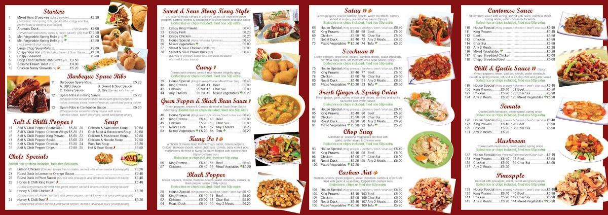 Menu at Hello 7 restaurant, Durham
