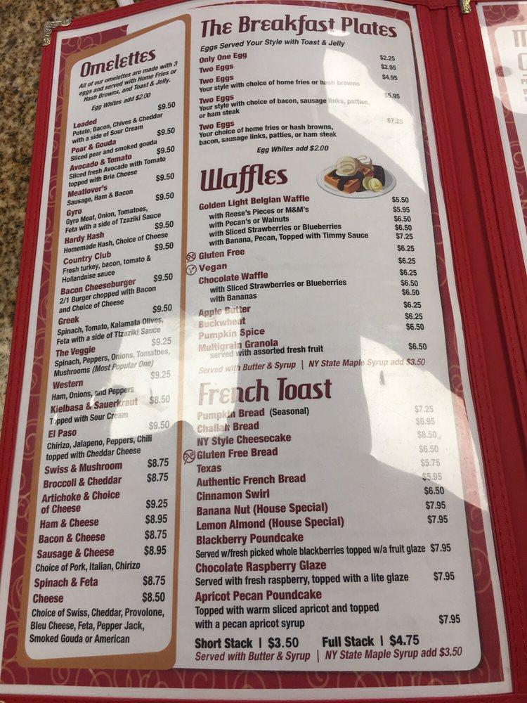 Carta del restaurante The Original Steve's Diner, Rochester, Penfield Rd