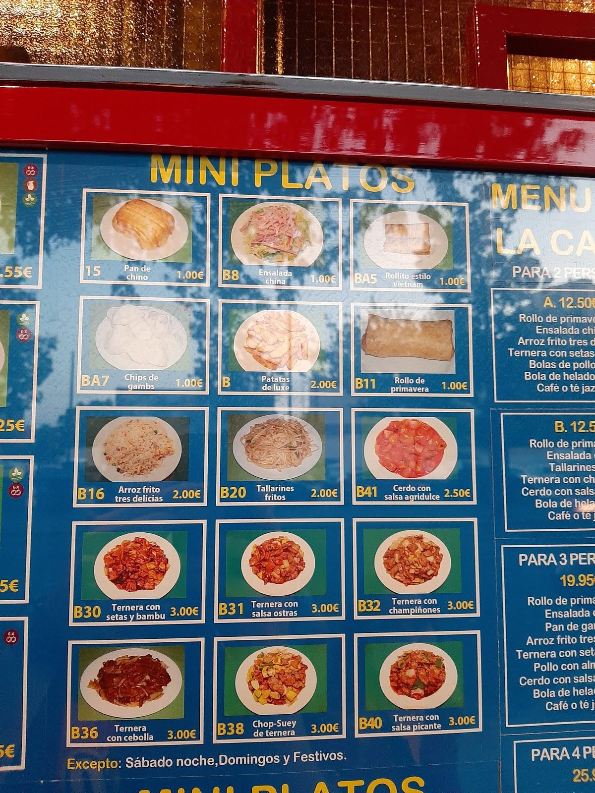 Menu at Beijing Palace Restaurante Chino, Valencia