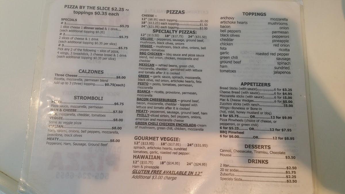 Menu at Davido's Pizza & More pizzeria, Rio Rancho, Southern Blvd SE