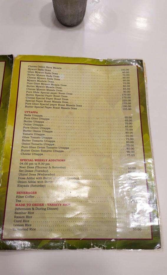 Menu at Mani's Lunch Home, Mumbai, Komal Building